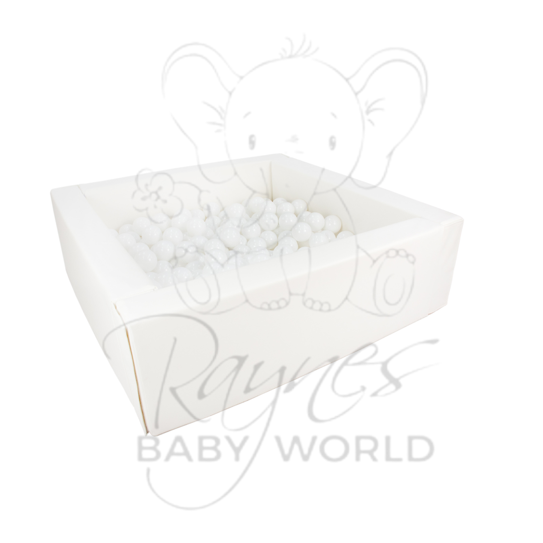 Eco Leather Square Ball Pool - White – Raynes Baby World