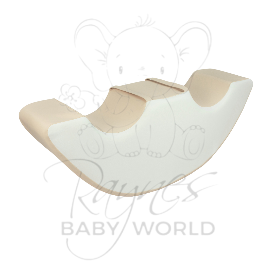 Double Rocker - Beige & White – Raynes Baby World