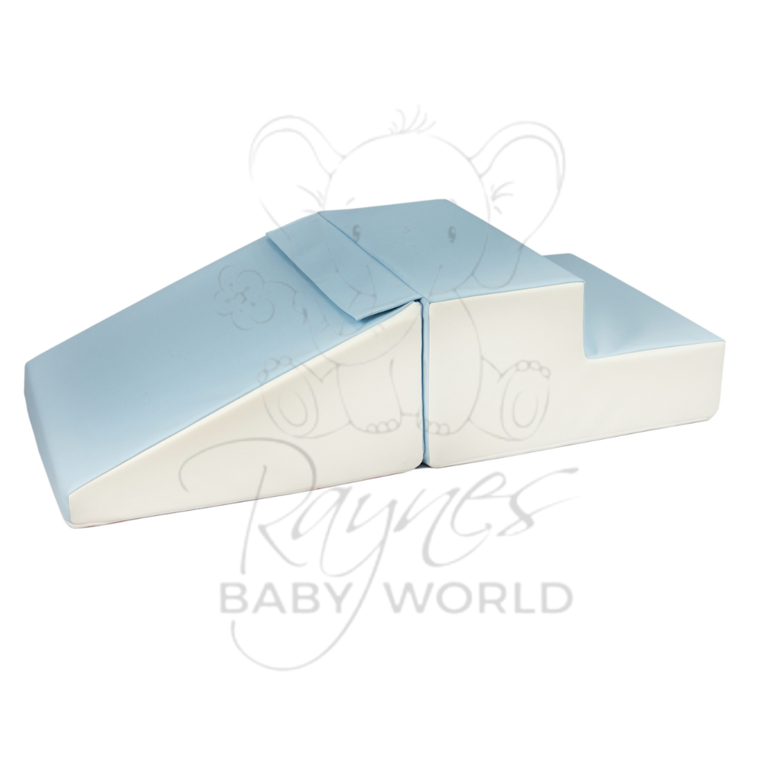 Mini Step and Slide - Pastel Blue & White – Raynes Baby World